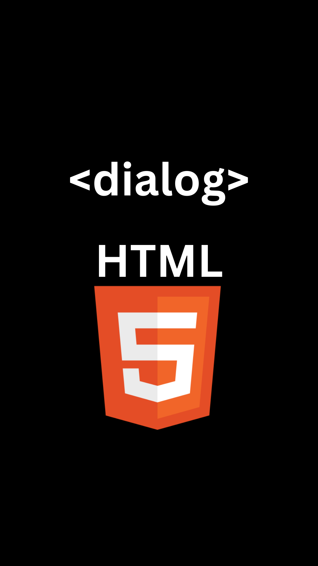 Dialog Tag in HTML 👨‍💻